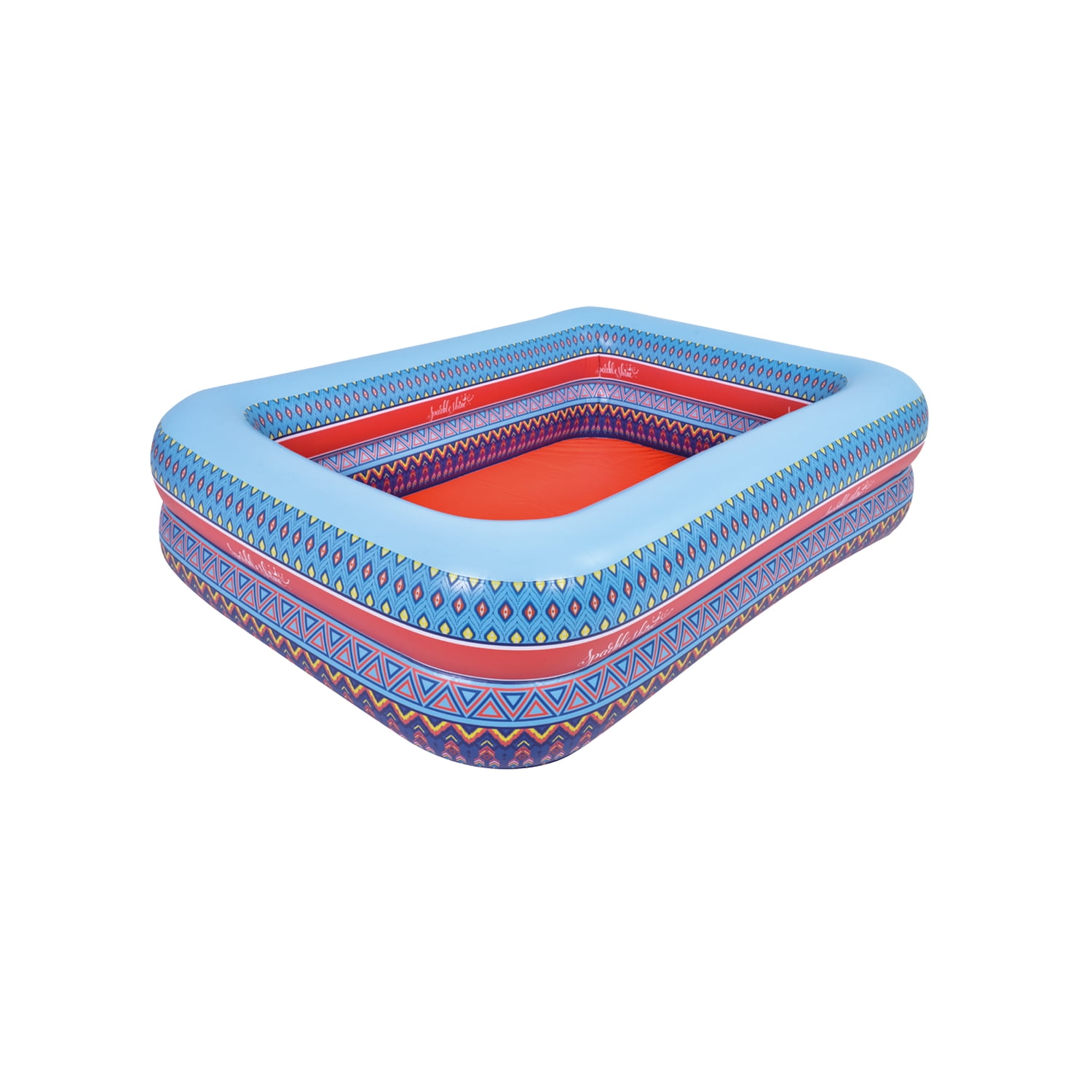 Pool Central Inflatable Rectangular Bohemian Print Swimming Pool - 79 ...