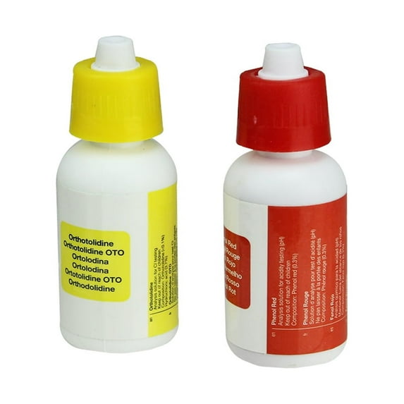 Pool Central Set of 2 Test Kit Refill Bottles for Swimming Pools ...