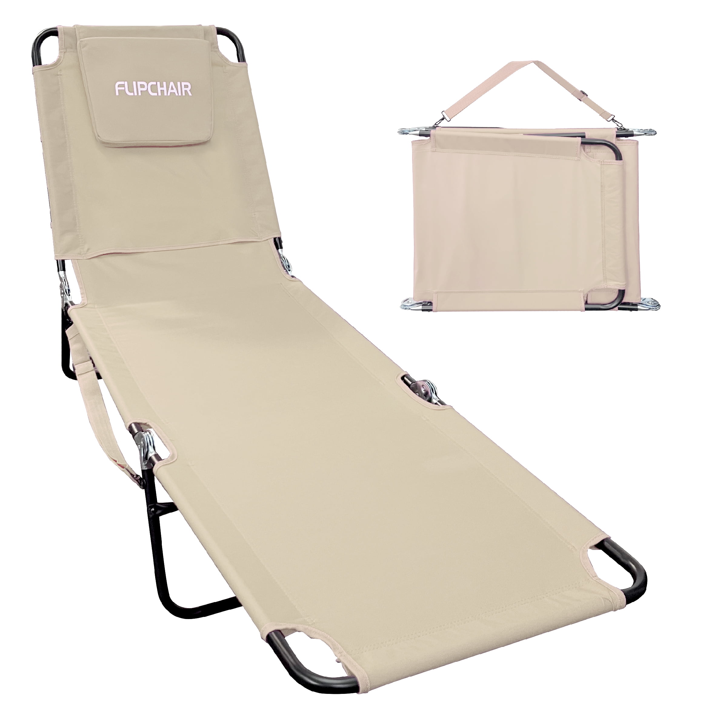 Adjustable Pool Chair Chaise Lounge with Polyester Material, 2 Legs ...