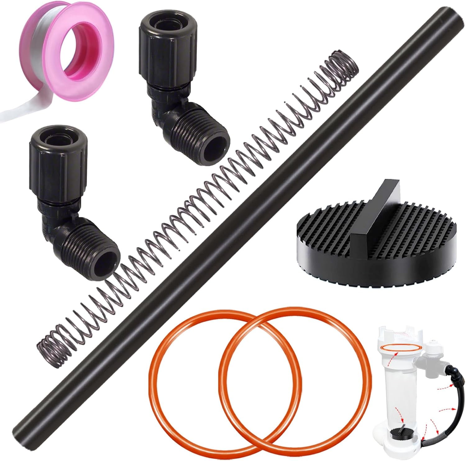 Pool Chlorinator Parts (Includes: 1/2" NPT 90-Degree Tube Connector, 5/ ...