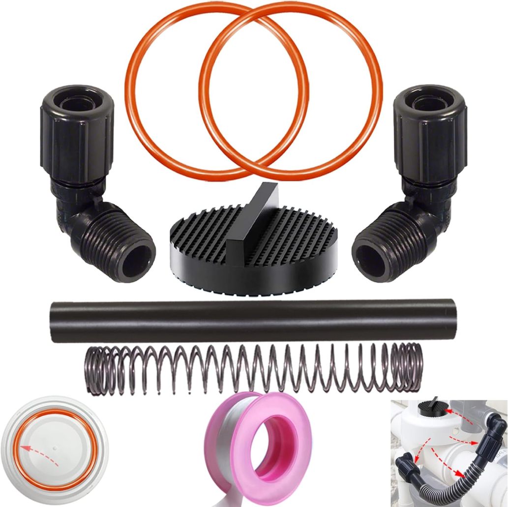 Pool Chlorinator Parts (Includes: 1/2" NPT 90-Degree Tube Connector, 5/ ...