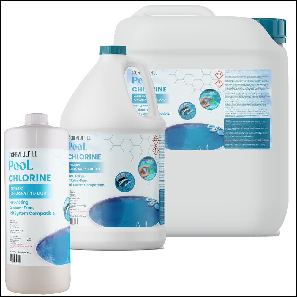Pool Chlorine - Sodium Hypochlorite 12.5% (Generic Pool Chlorine) for ...