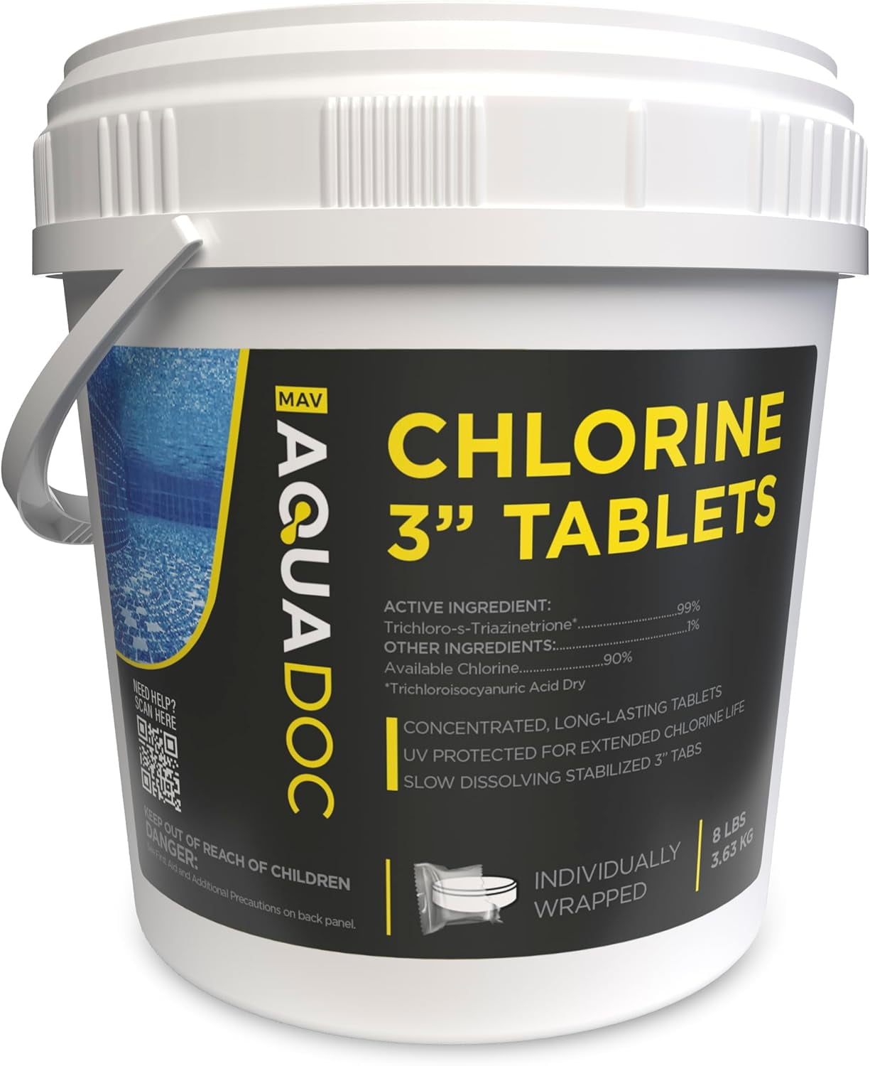Pool Chlorine Tablets 3 Inch - Paraben Free Swimming Pool Chlorine ...