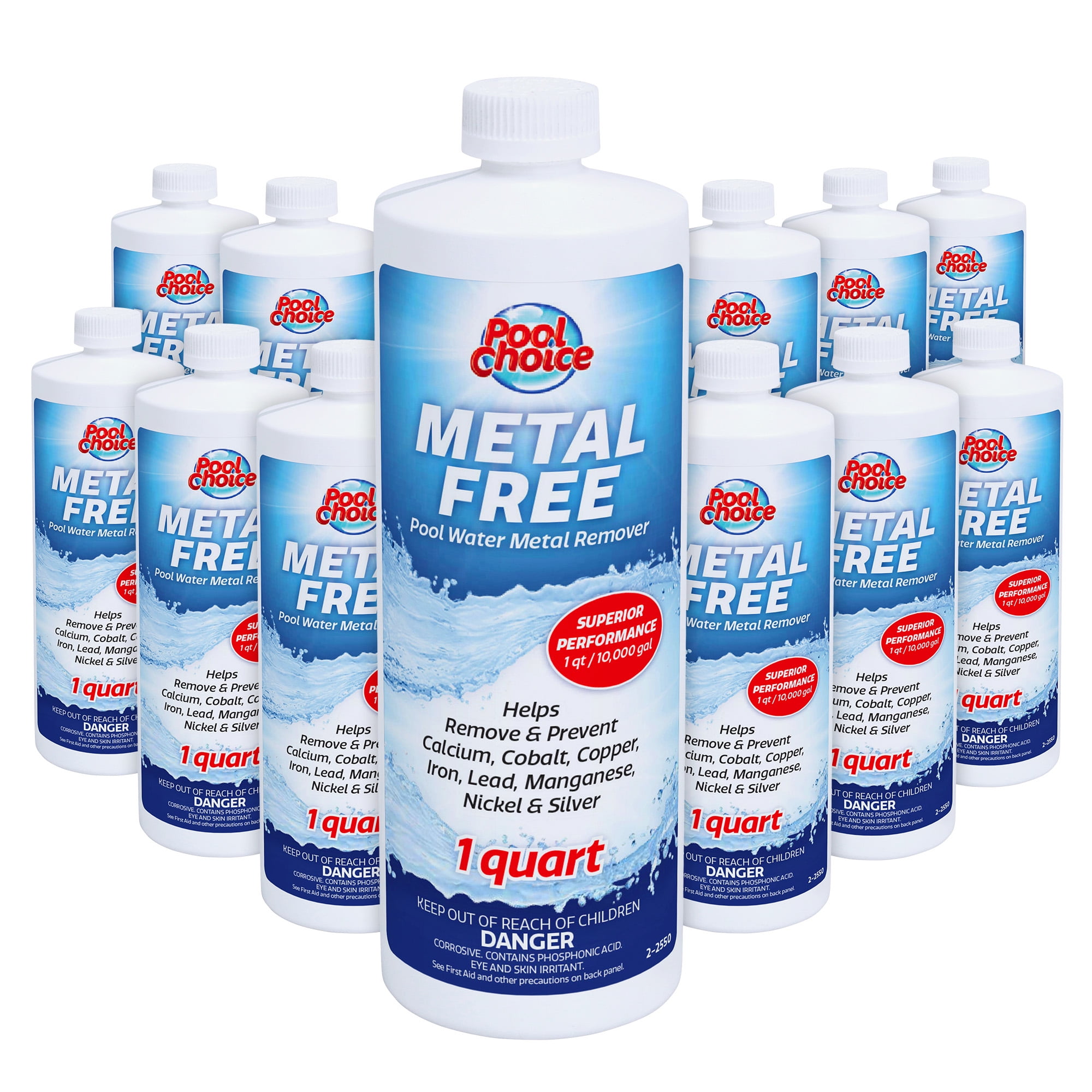 Pool Choice Metal Free Pool Water Metal Remover, 1-Quart, 12-Pack ...