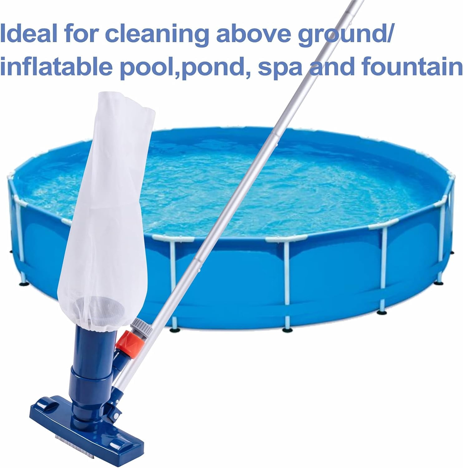 Gidhrie Handheld Pool Vacuum Cleaner with Brush for Above-Ground Pools ...