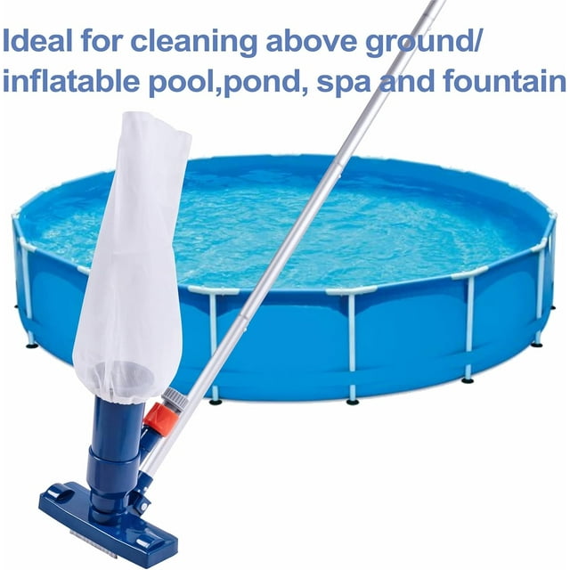 Gidhrie Handheld Pool Vacuum Cleaner with Brush for Above-Ground Pools ...