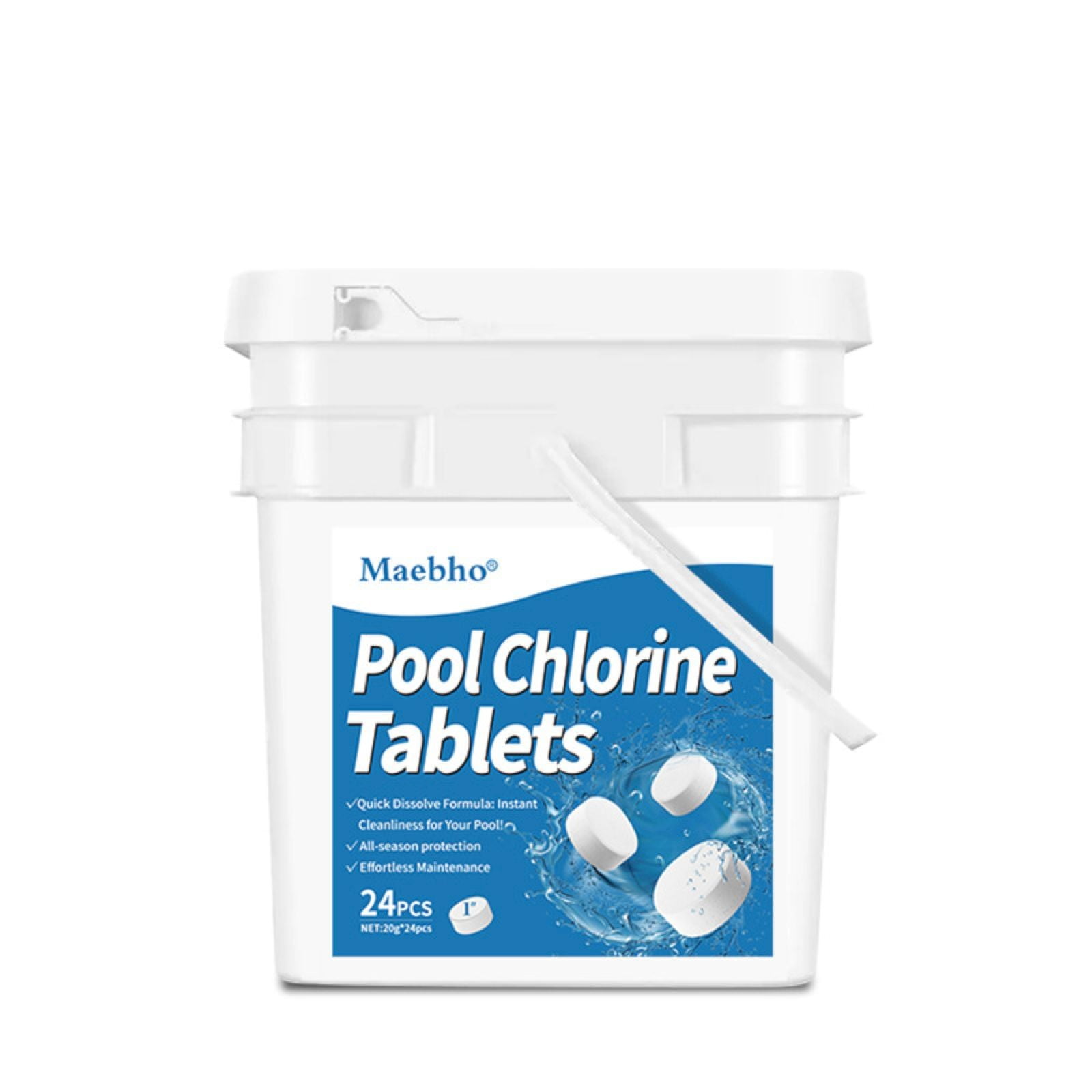 Pool Cleaning Tablets, Chlorine Slow-Dissolving Swimming Pool ...