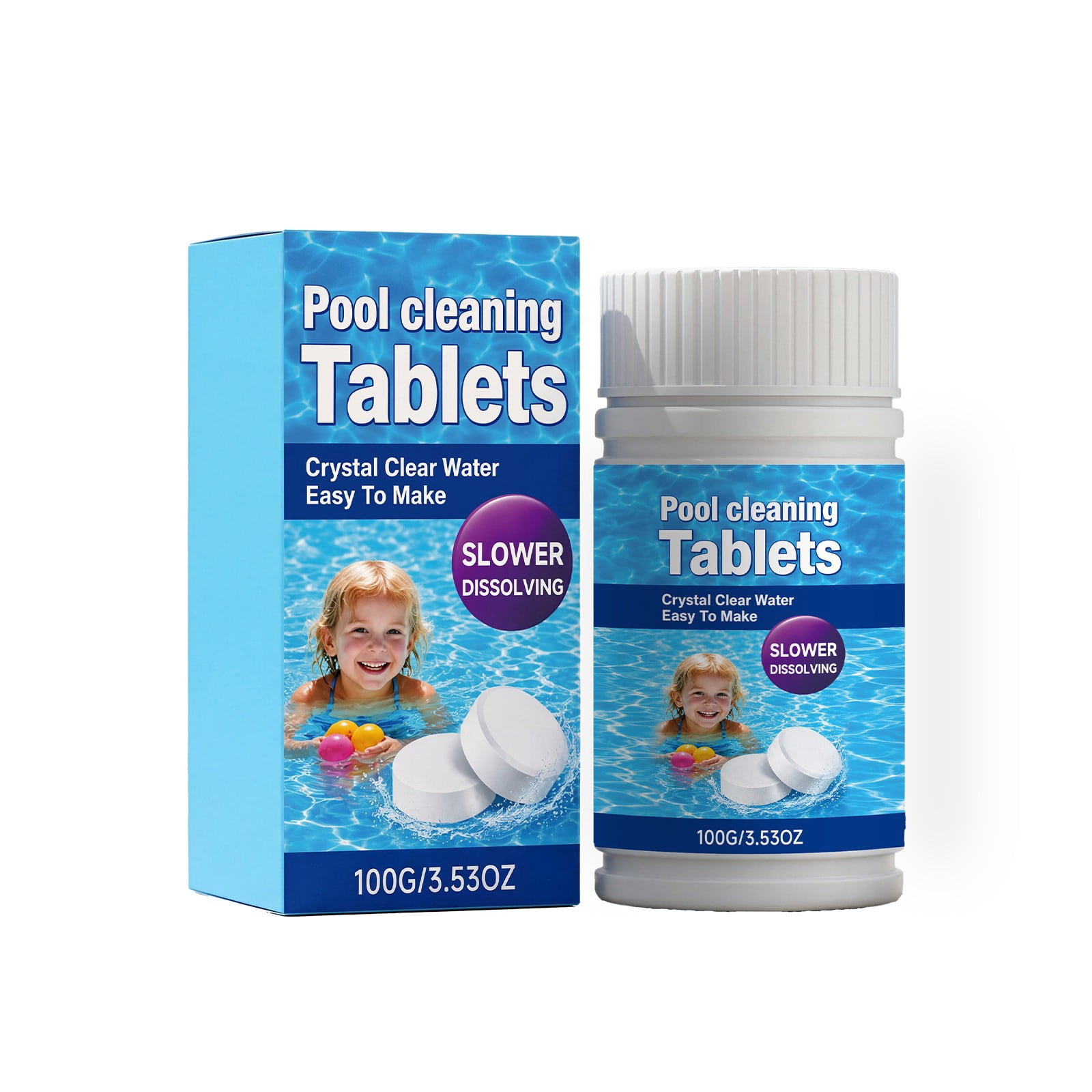 Pool Cleaning Tablets Multifunction Clears Cloudy Hazy Water Fast ...