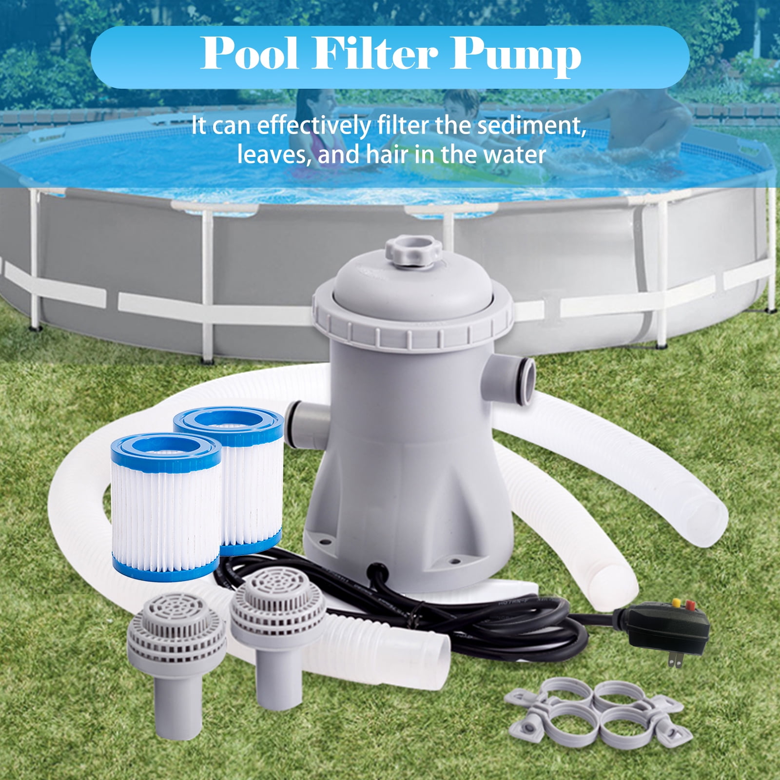 Laoshe Adben Above Ground Pool Cleaning Tool with 330 GPH Electric ...
