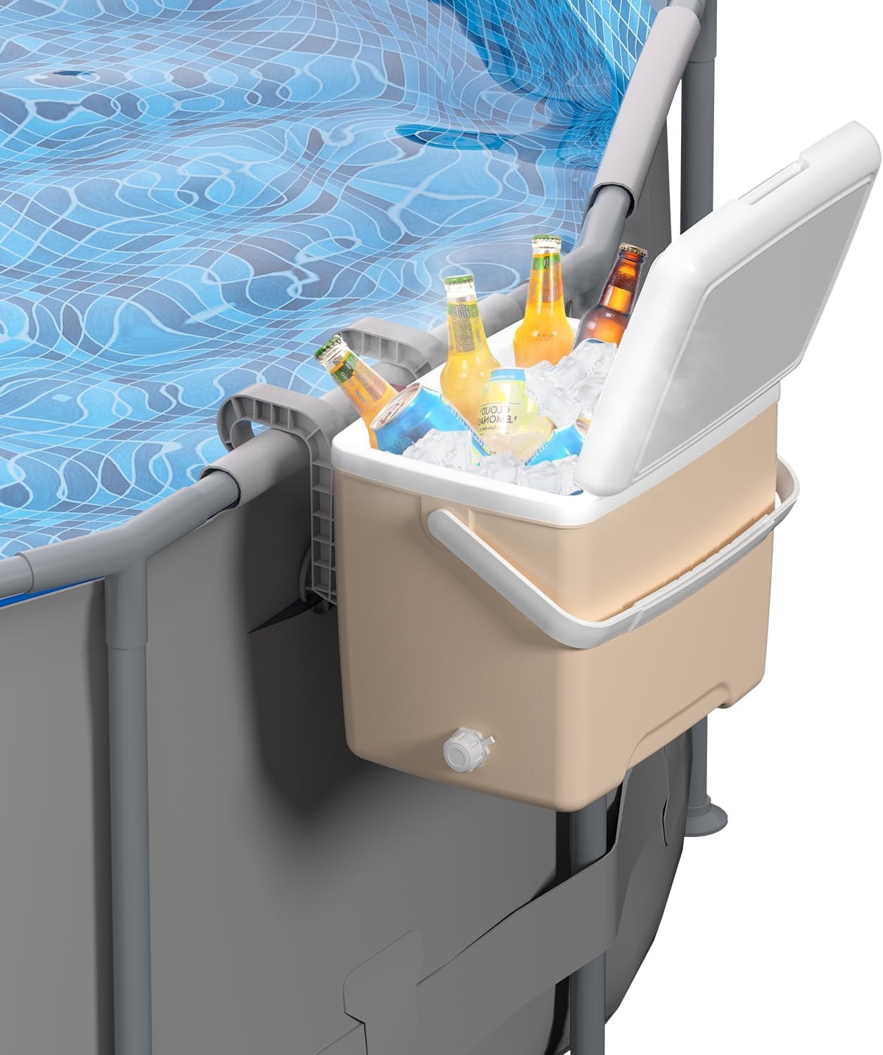 Pool Cooler for Above Ground Pool, 14-Quart Insulated Hard Ice Chest ...