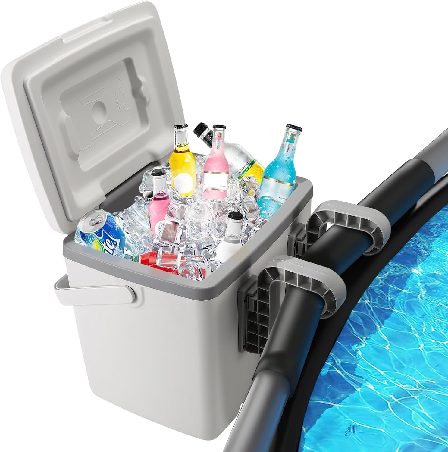 Pool Cooler for Above Ground Pools 13L, Hard Cooler with Handle ...