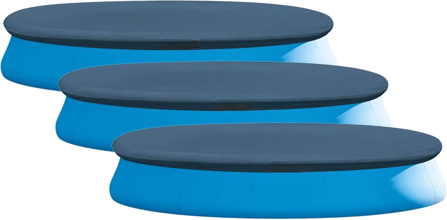 Pool Cover: For 8ft Round Easy Set Pools – Includes Rope Tie – Drain ...