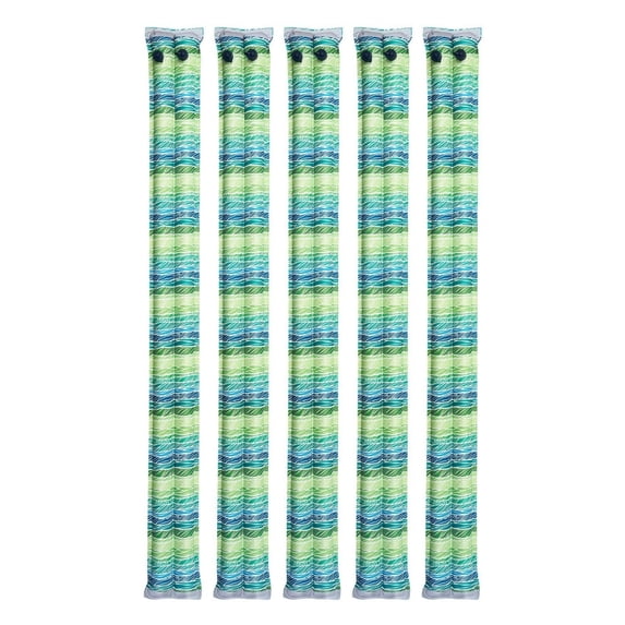 Pool Cover Water Bags 8ft, 5-Pack - Reflective Double Chamber Tubes for ...