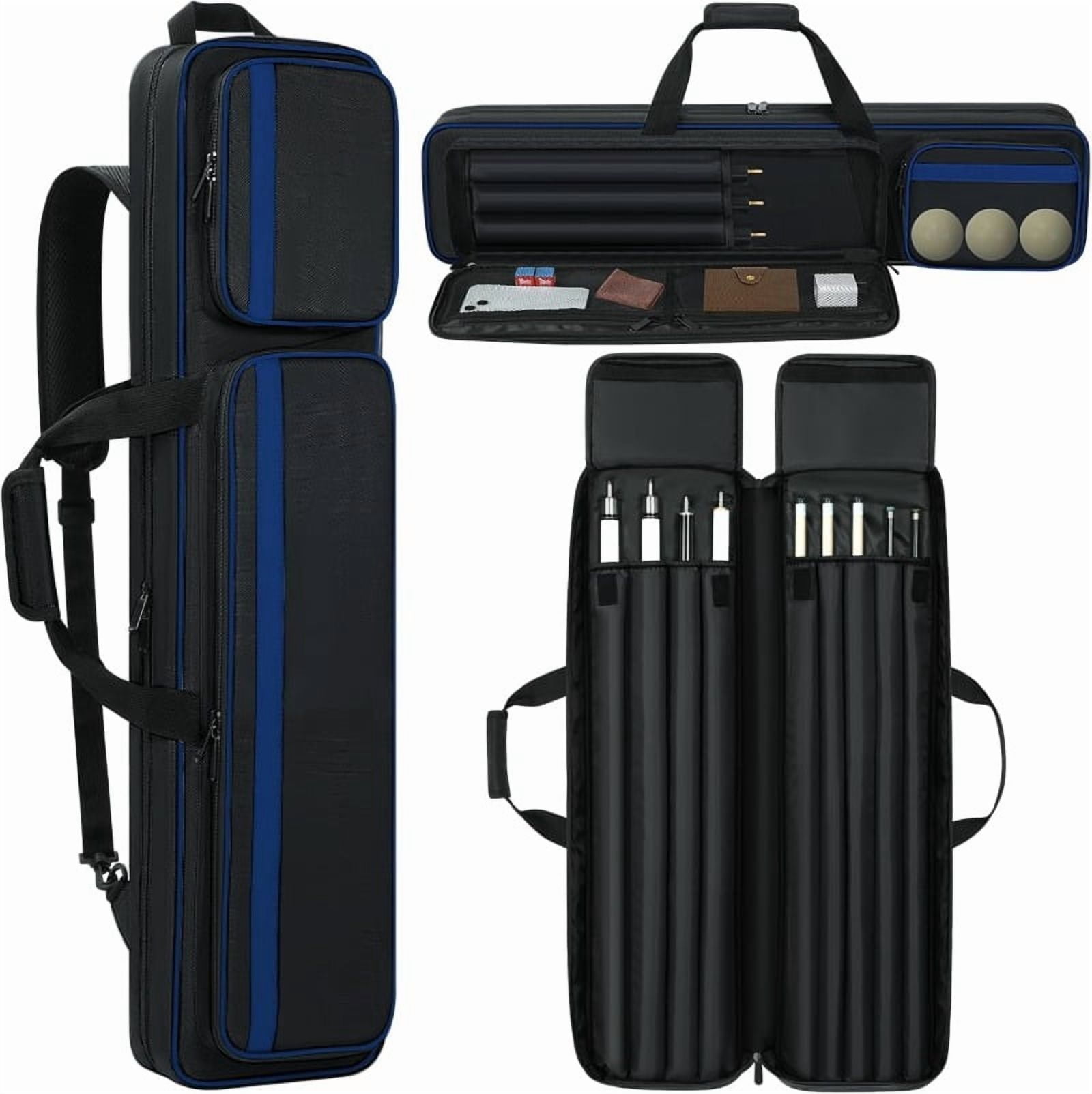 Pool Cue Case 4x5, Pool Cue Carrying Case Soft Padded Billiard Stick ...