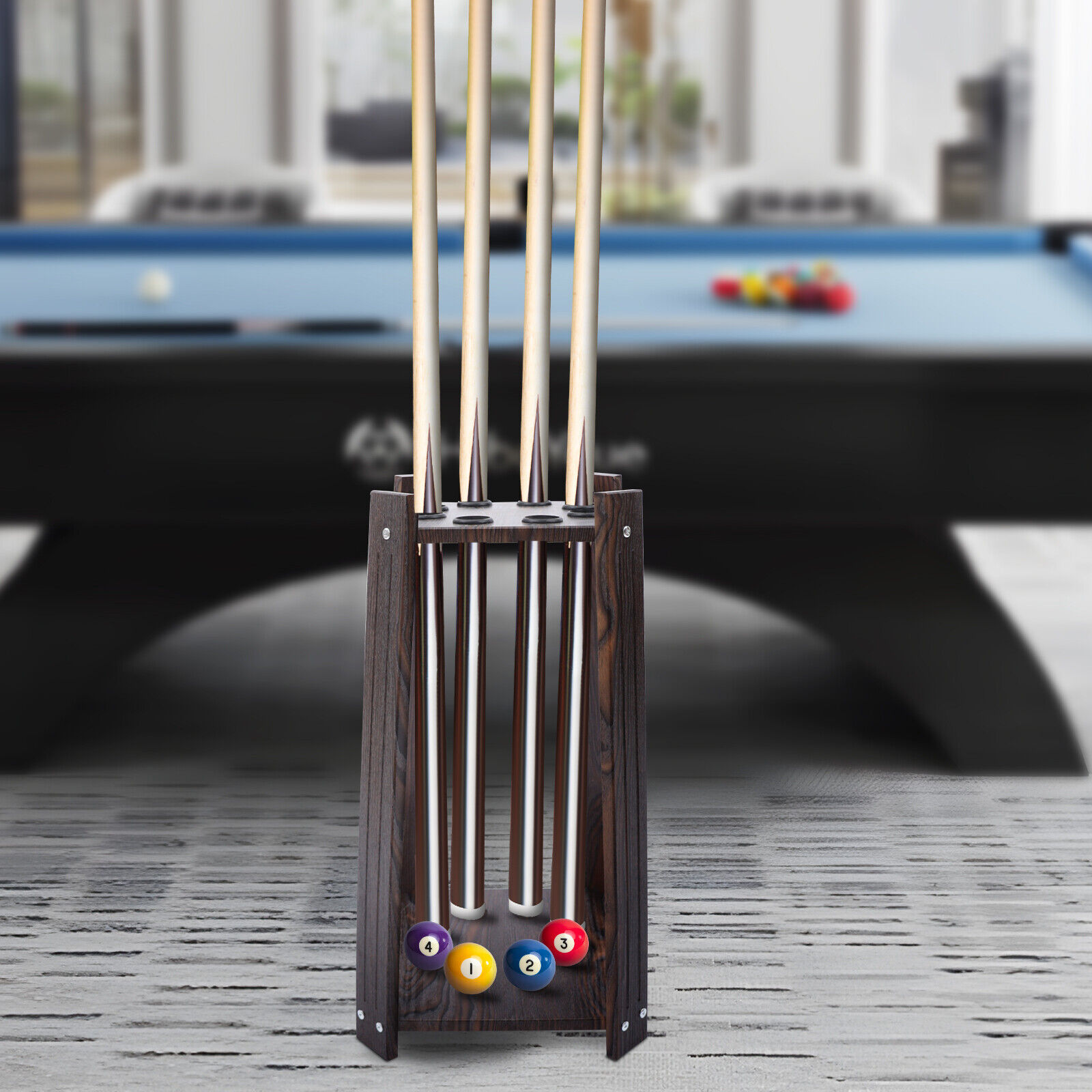 Pool Cue Rack Billiard Cue Stick Holder Fishing Rod Storage Stand ...