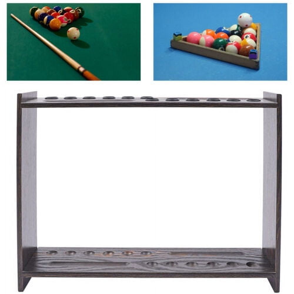 Pool Cue Rack Floor Standing Pool Stick Holder 12 Holes+Billiard ...