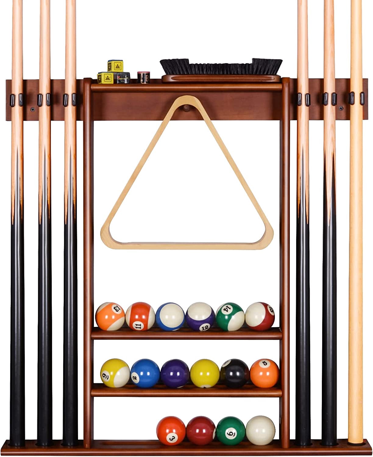 Pool Cue Rack Only, Pool Stick Holder Wall Mount, 6 Pool Billiard Stick ...