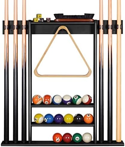 Pool Cue Rack Only, Pool Stick Holder Wall Mount, 6 Pool Billiard Stick ...