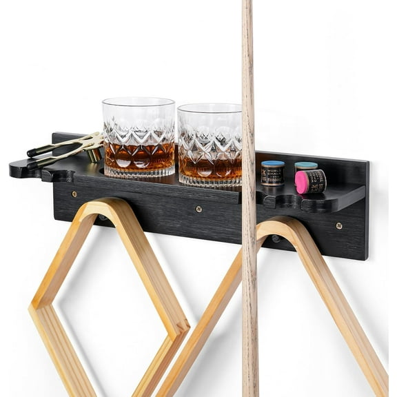 Topbuy Wall-Mounted Billiard Pool Cue Rack Pool Sticker Holder for ...