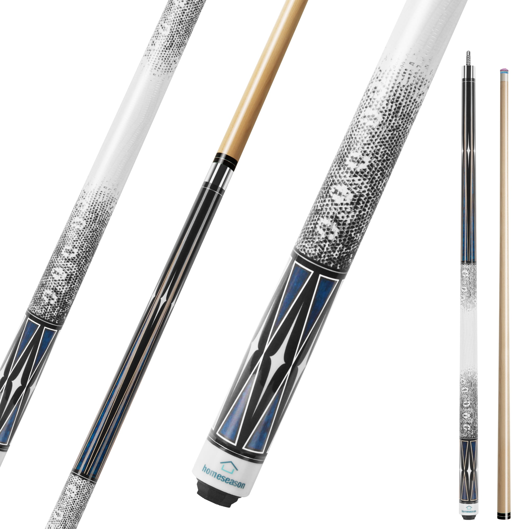 Pool Cue Stick 57" Billiard Cue Sticks 3D Printed Grip Professional Low ...