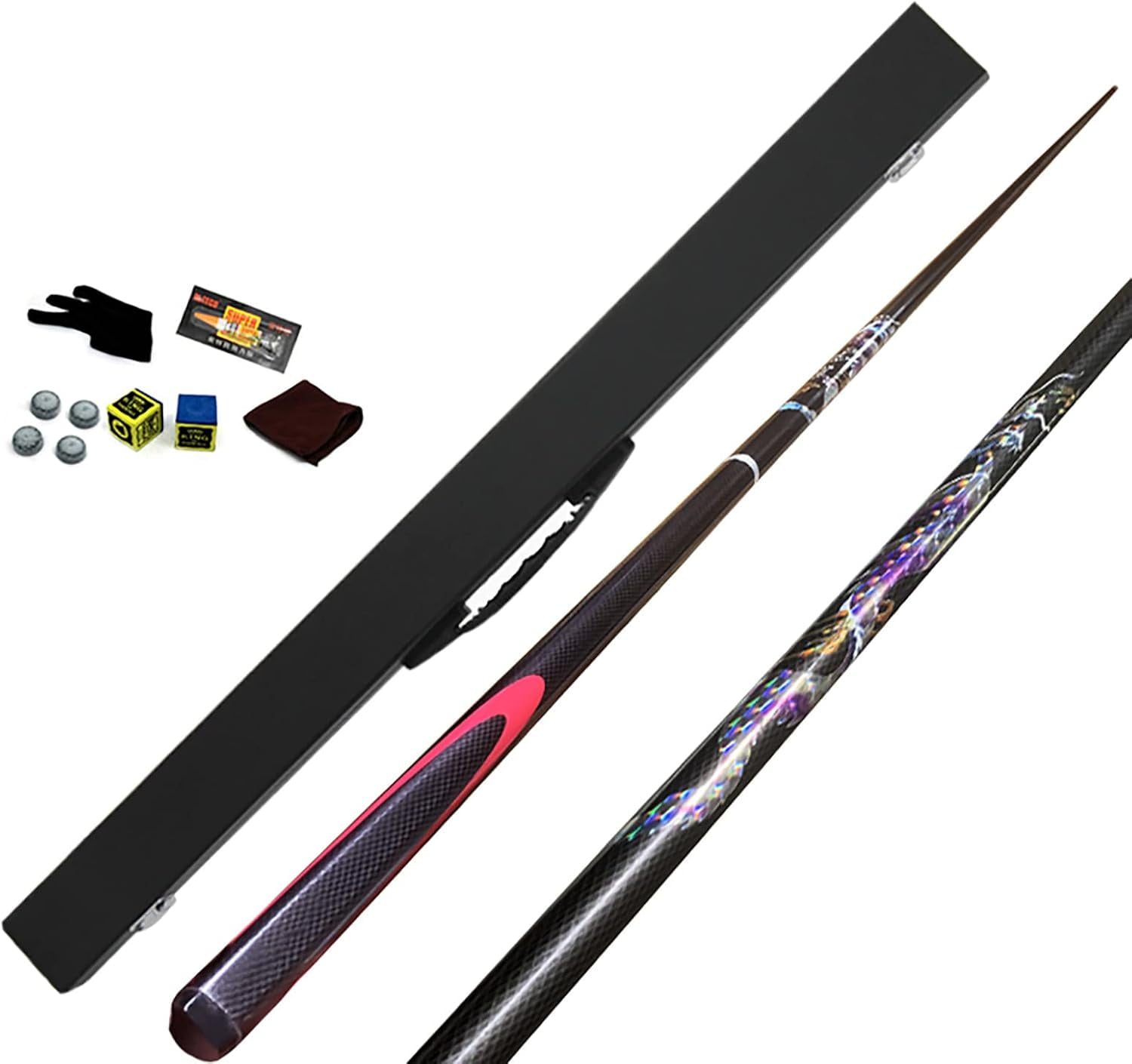 Pool Cue with Cues Case Sets 57" Professional Billiards Ques Sticks with 9.5mm Tips Billiard ...