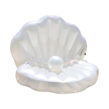 PoolCandy Giant Oyster Shell Lounge with Glitter Pearl Beach Ball Large ...