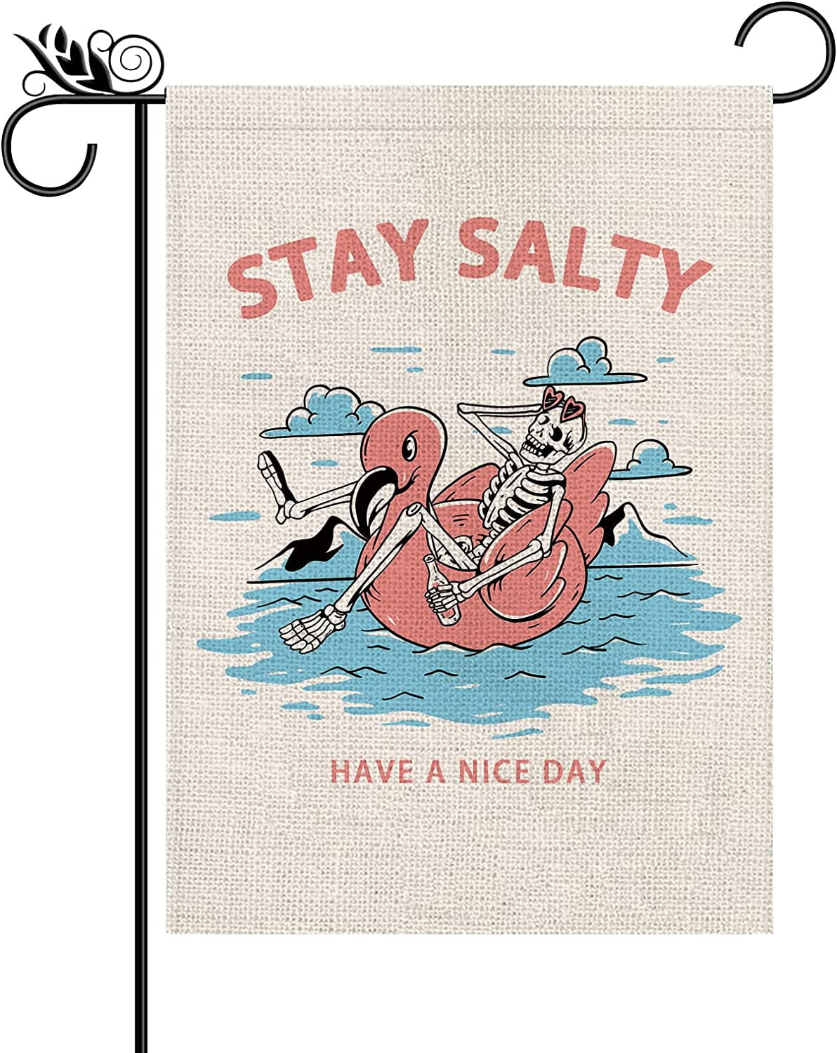 Pool Decorations Outdoor Pool Sign Summer Garden Flag Stay Salty Funny ...