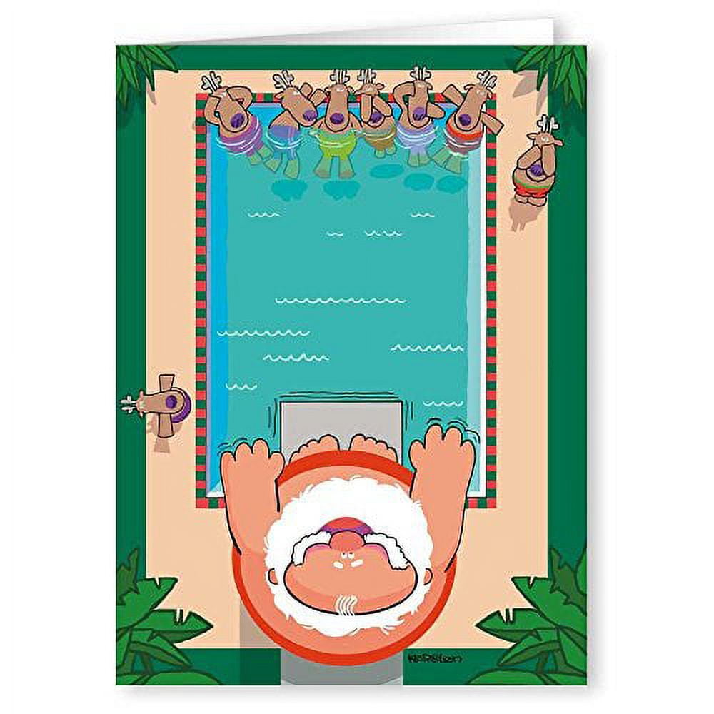 Pool Dive - Swimming Pool Christmas Card - 18 Cards & Envelopes - 30067 ...