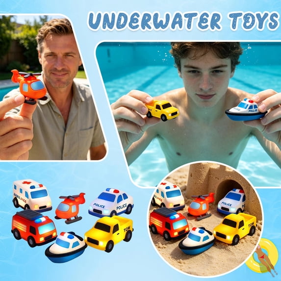 Pool Diving Set – Sinkable Cars and Airplanes for Summer Swimming ...