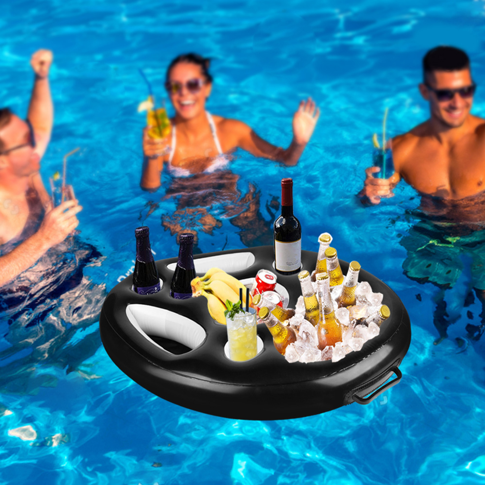 Pool Drink Cup Strong Bearing Capacity Leak-proof Inflatable Tight ...