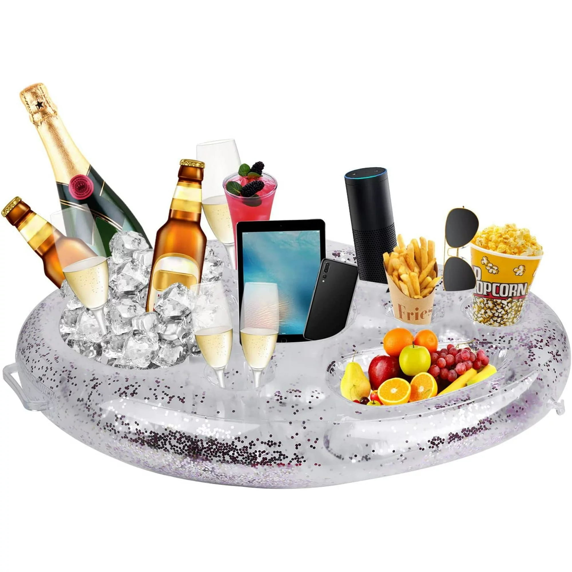 Pool Drink Holder Floats,Inflatable Floating Drink Holder with 8 Holes ...