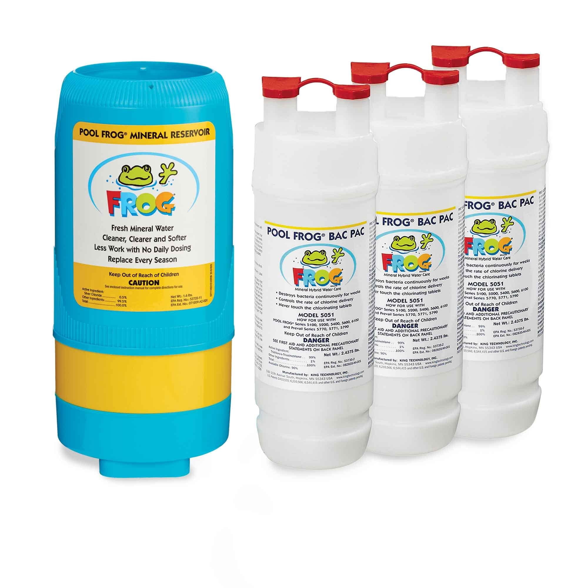 Pool FROG Model 5400 Mineral Reservoir + 3 Chlorine Bac Pacs, Mineral ...