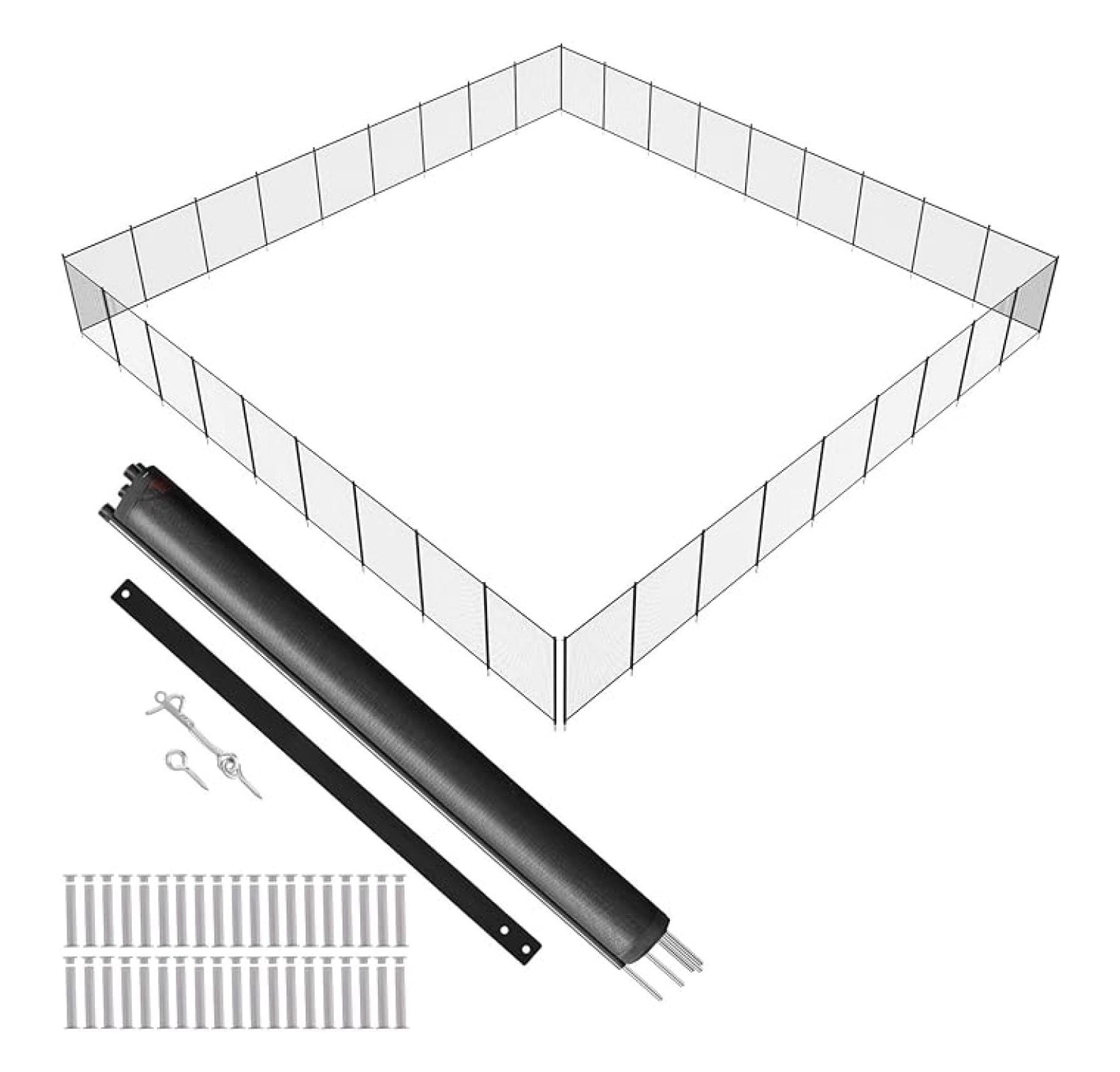 Pool Fence, 4 x 108 FT Pool Fences for Inground Pools, Removable Safety ...