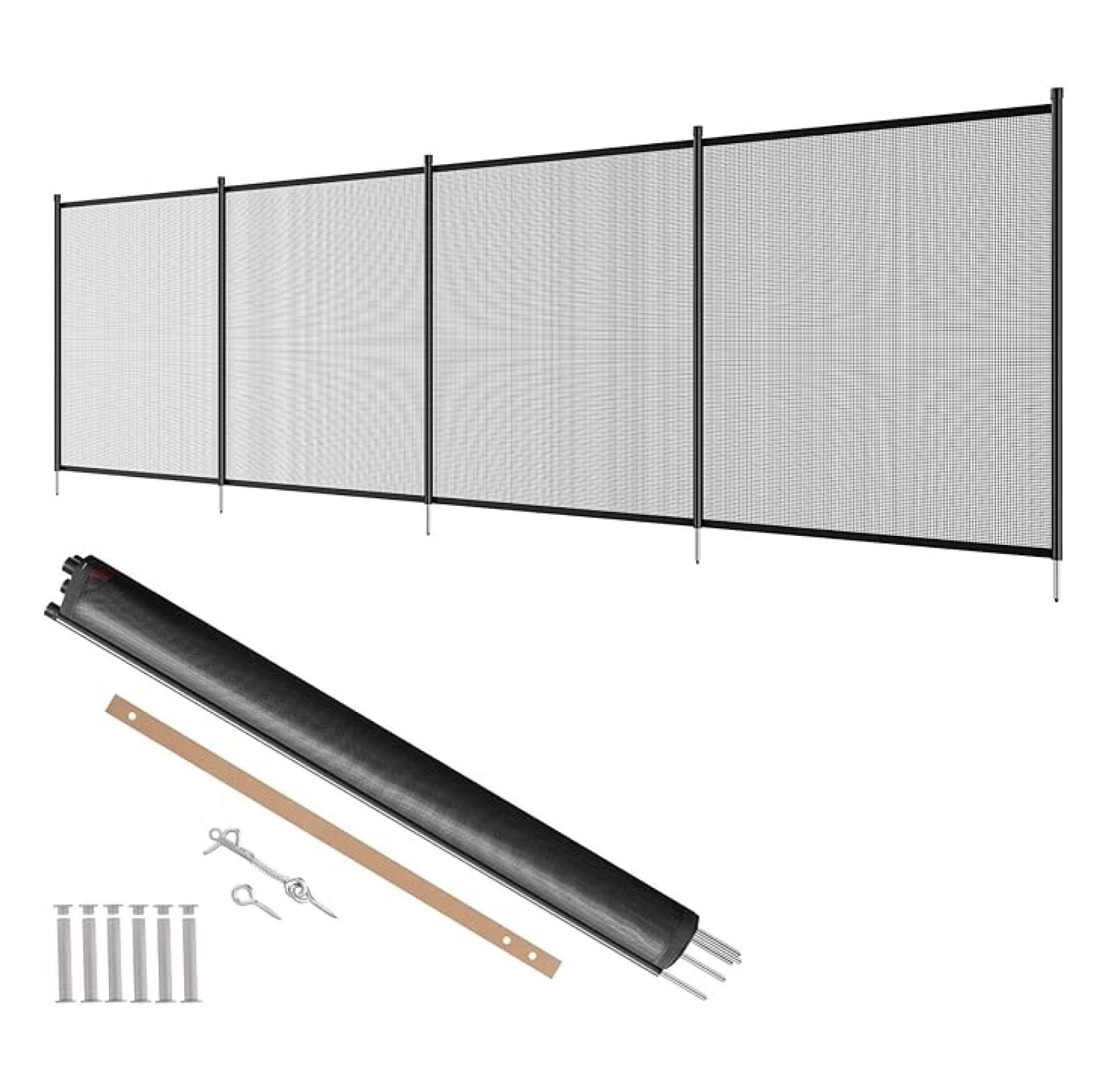 Pool Fence, 4 x 12 FT Pool Fences for Inground Pools, Removable Pool ...