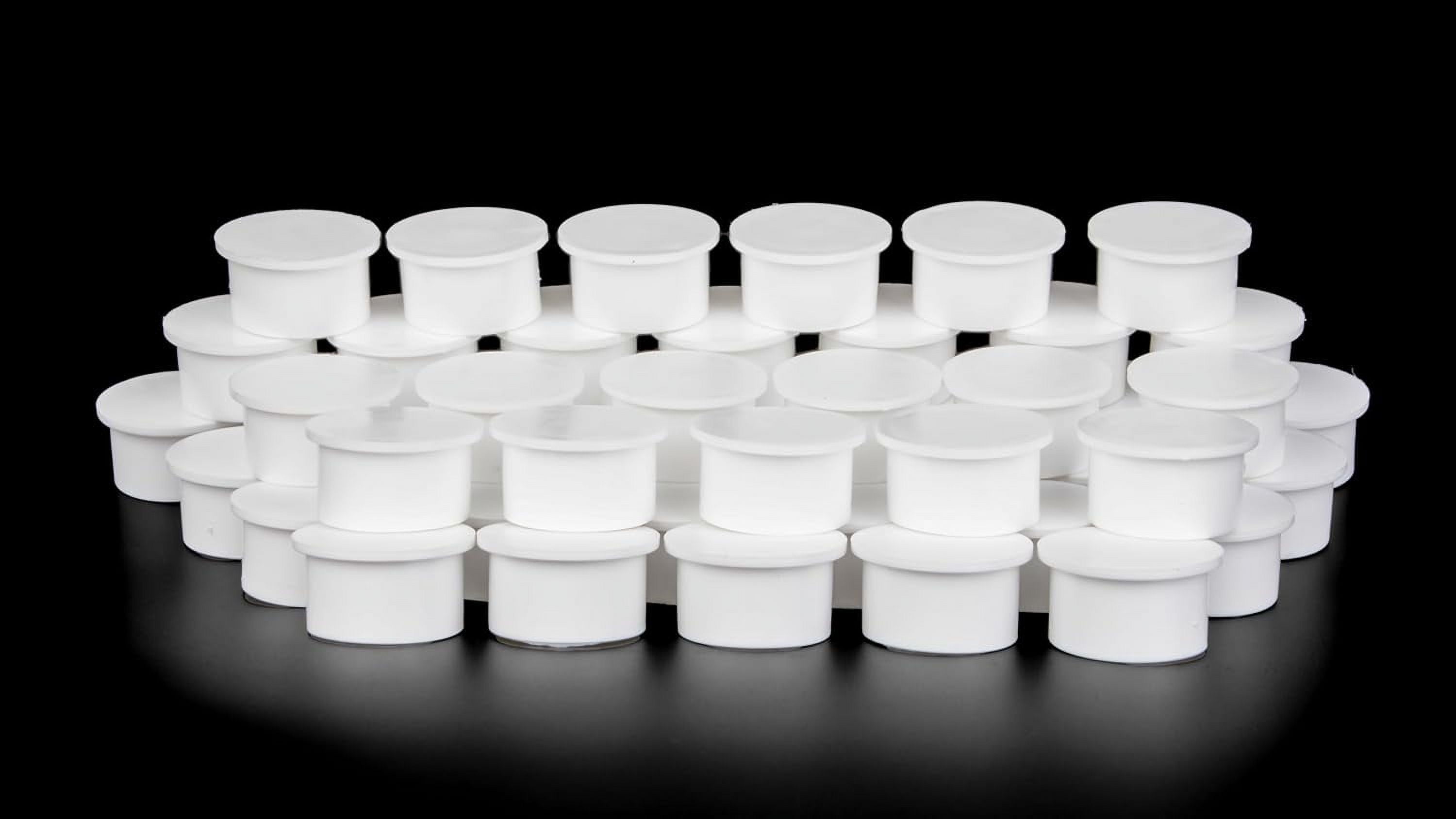 Pool Fence Hole Plug Deck Patio Ground Cover Caps (50pcs, White (Heavy ...