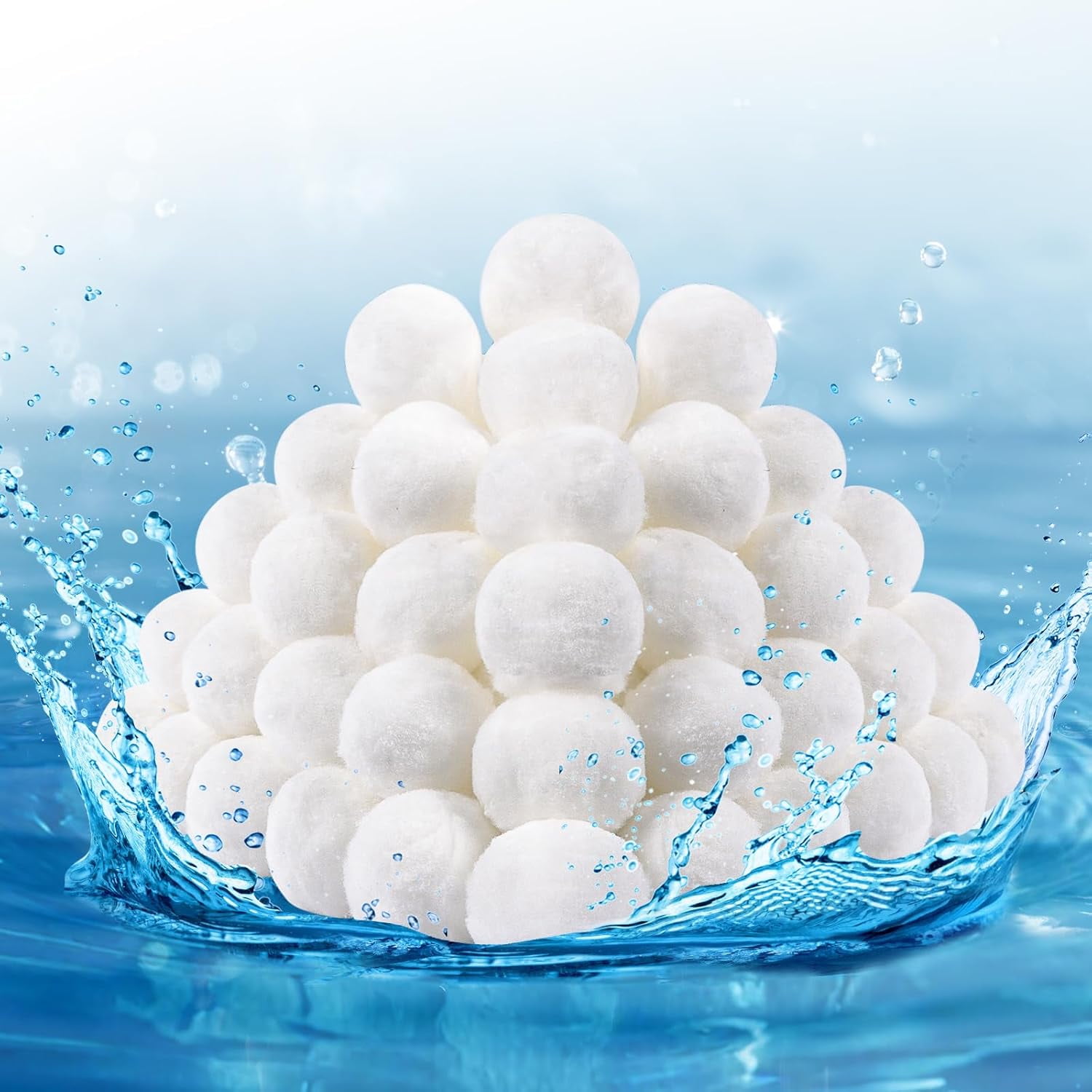 Pool Filter Balls for Sand Filter, 1.54 Lbs Reusable Sand Filter Balls ...