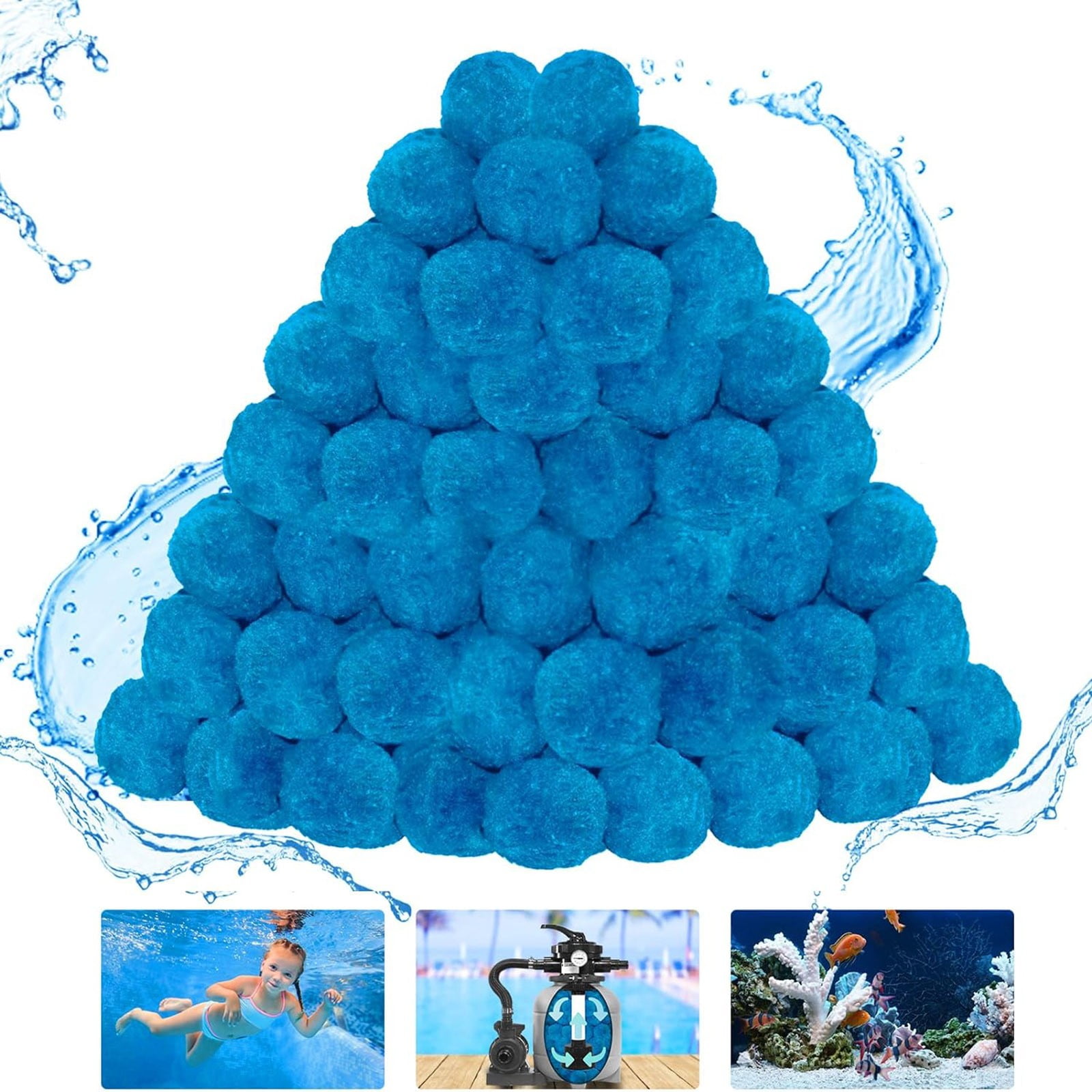 Pool Filter Balls for Sand Filter, New Upgrade Efficient Swimming Pool ...