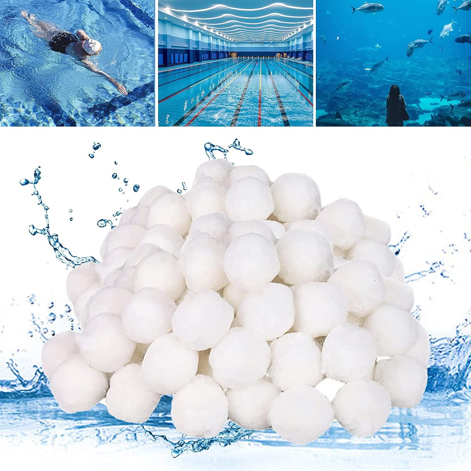 Pool Filter Balls, Scheam 3.08 lbs Filter Balls for Sand Filter ...