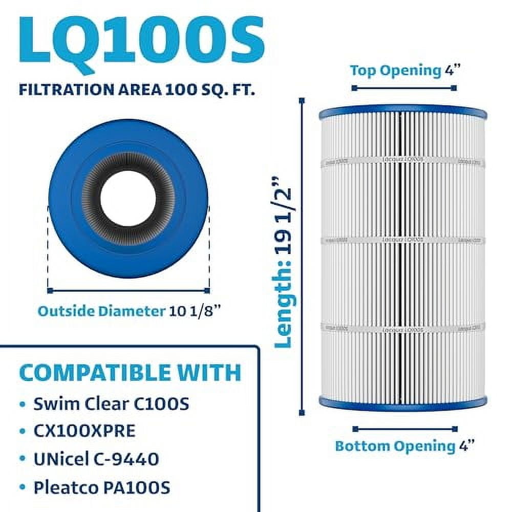 Pool Filter Cartridge LQ100S 100SqF for SwimClear Hayward C100S ...