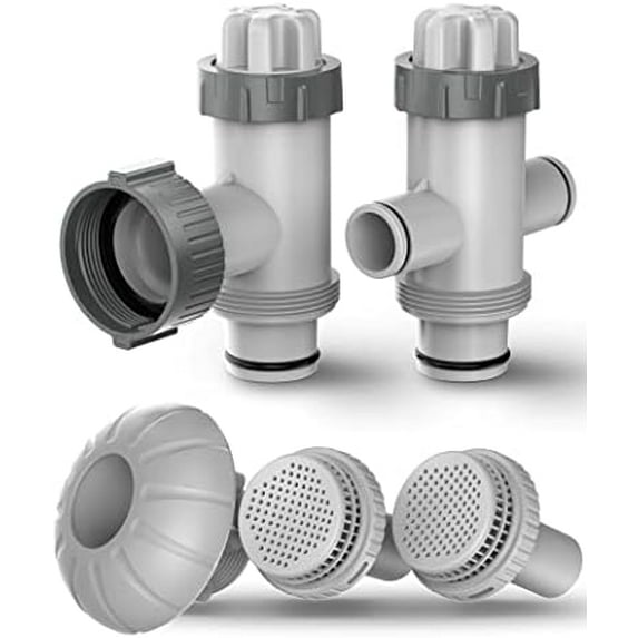 Pool Filter Part Kit Set (Plunger Valve, Split Hose Plunger Valve, 1 ¼ ...