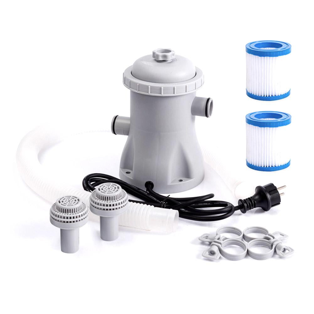 Pool Filter Pump 330 GPH Paddling Pool Electric Water Pump, with 2 Pool ...