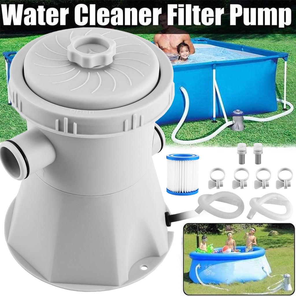 Pool Filter Pump 330 GPH Paddling Pool Electric Water Pump With 2 Pool ...