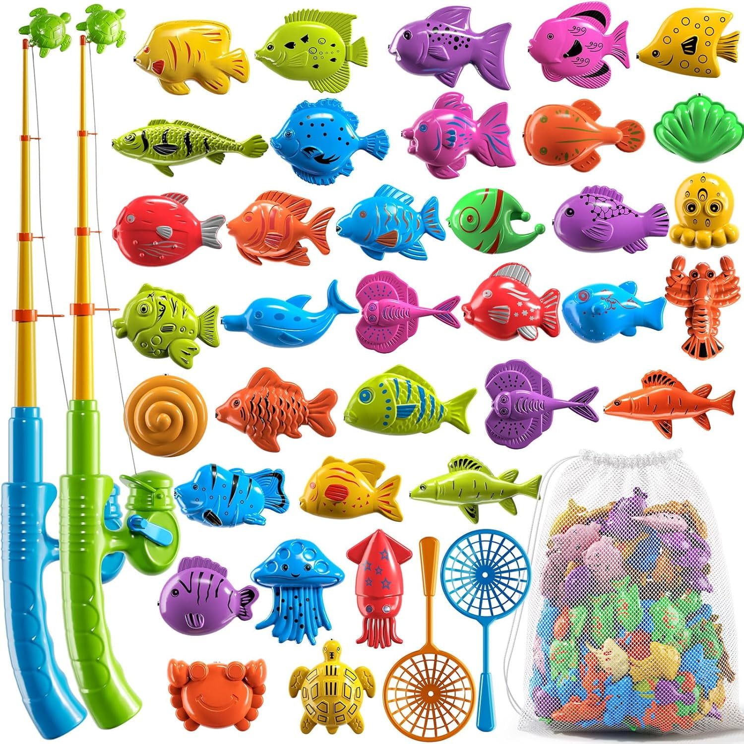 Pool Fishing Toys Games, Water Table Bathtub Toy with Inflatable Pool ...