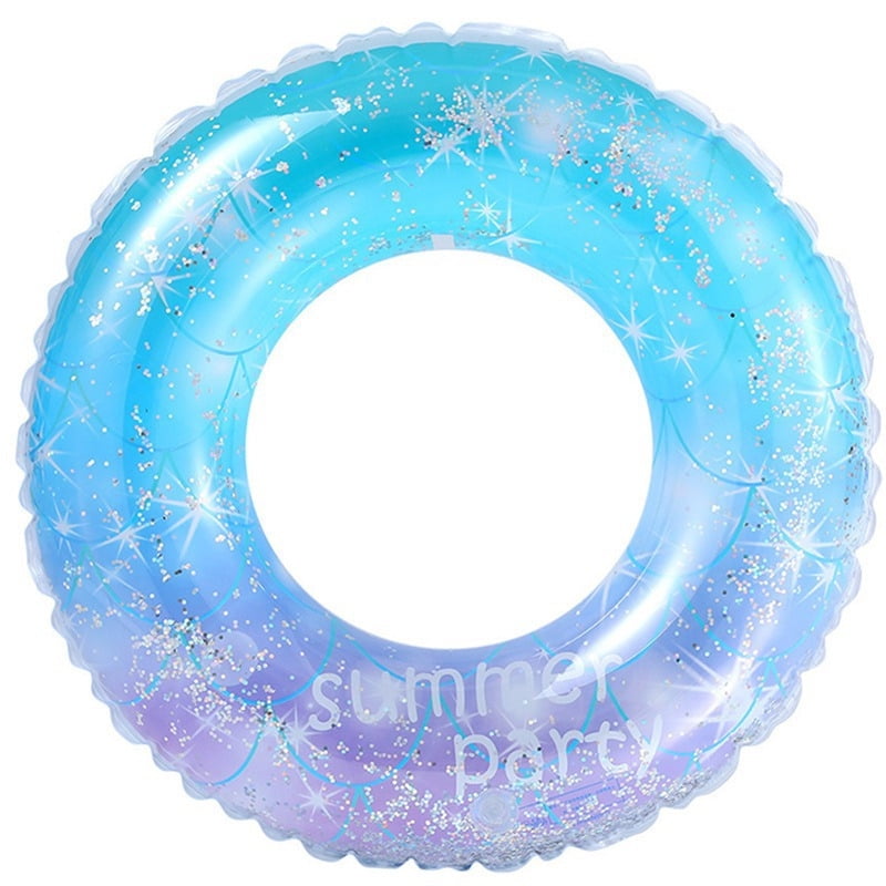 Pool Float 32.5" Swim Ring, Pool Floats Kids Summer Glitter Pool Tube ...