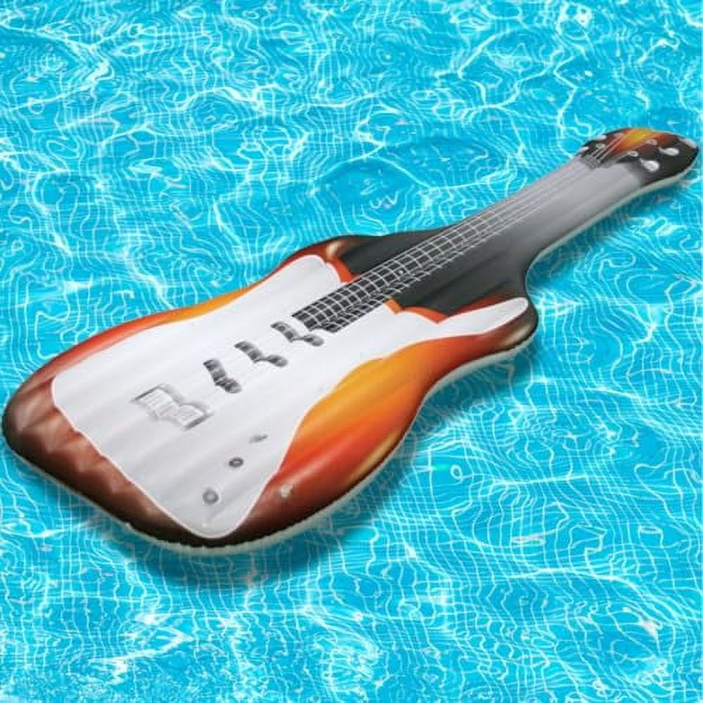 Grip A Pool Pool Float Mat Raft Lounger, Guitar Design, Over 7 Feet ...