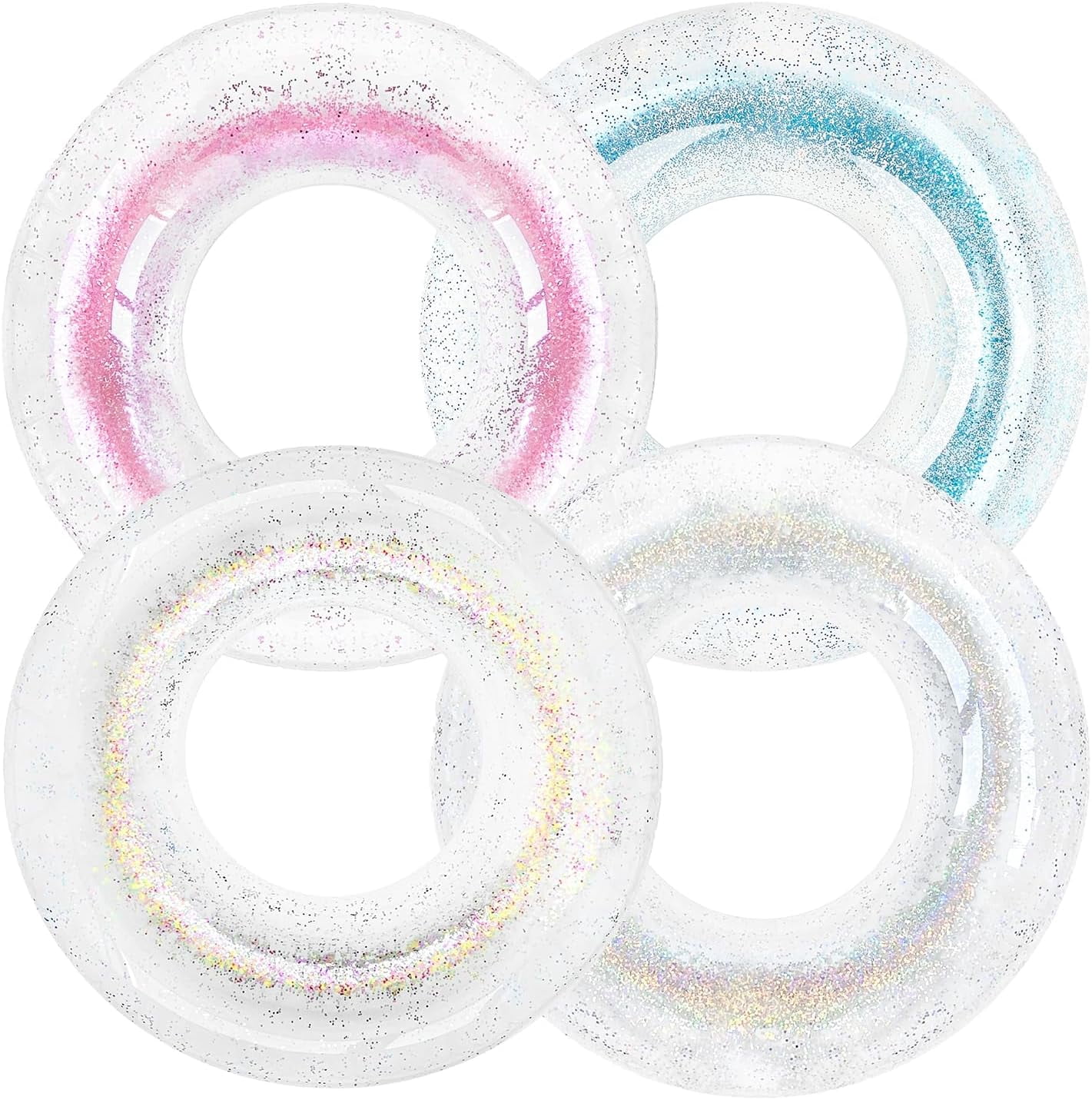 Pool Float, Pool Floats Kids Summer Glitter Pool Tube with Confetti ...