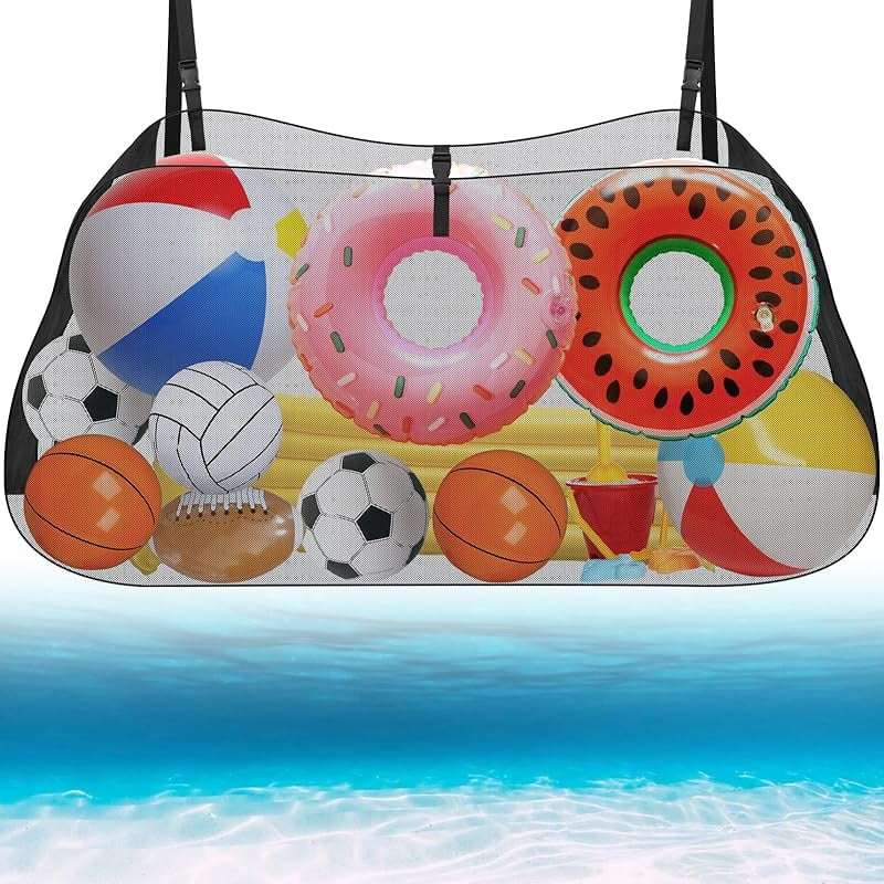Pool Float Storage Net, Pool Toy Organizer Mesh Bag for Large swimming ...