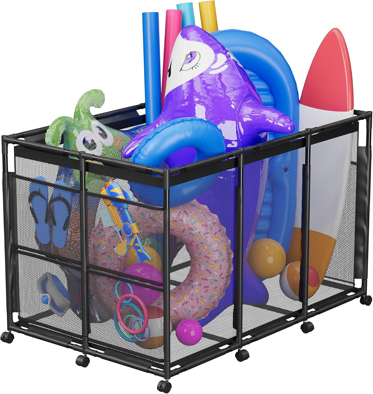 Pool Float Storage – Outdoor Pool Toy Storage Organizer for Pool ...