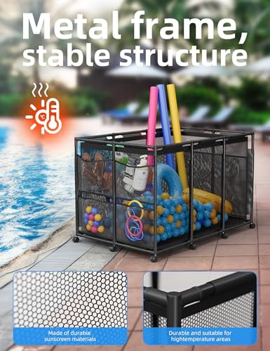 Pool Float Storage – Outdoor Pool Toy Storage Organizer for Pool ...