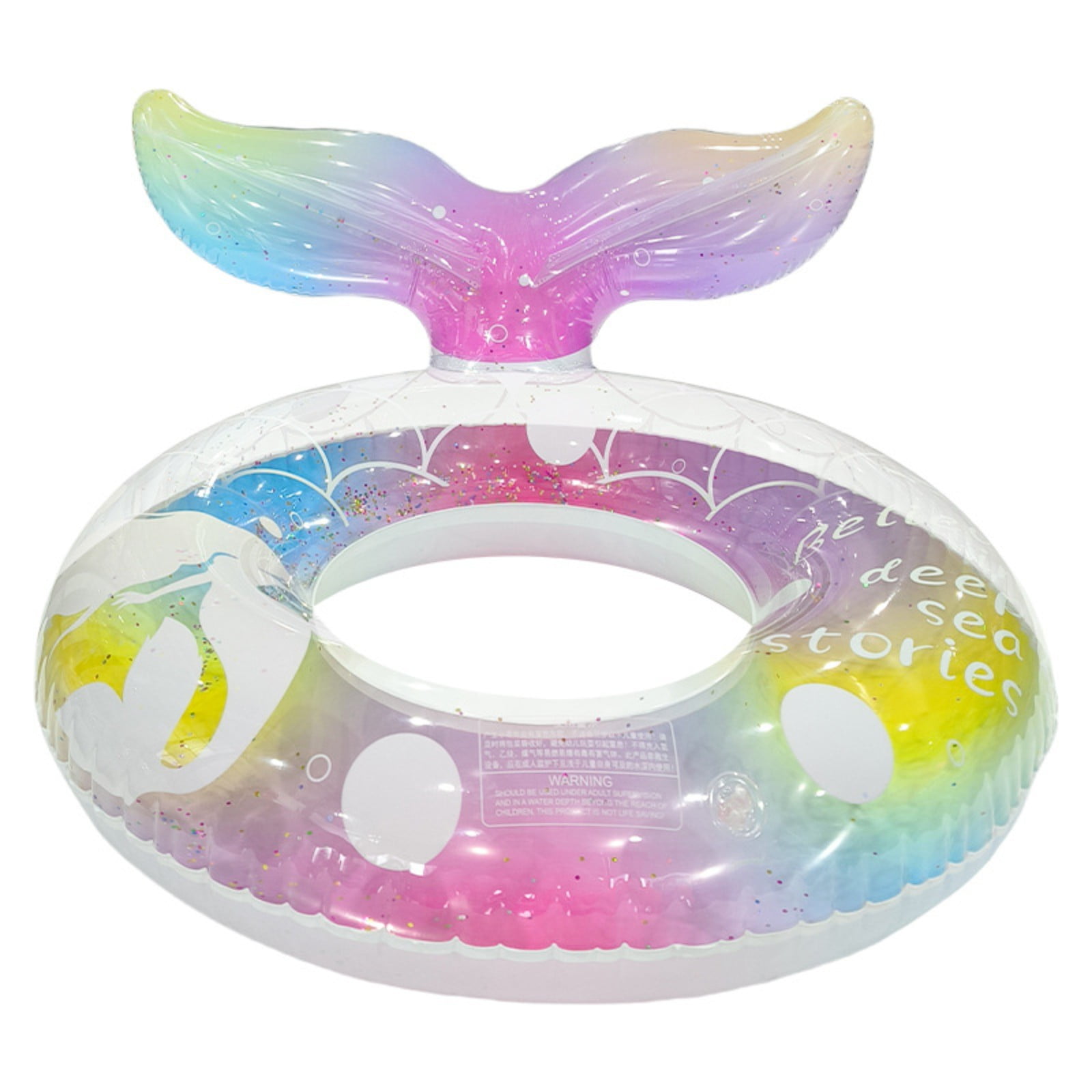 Pool Floaties Float Mermaid Tail Inflatable Pool Float Ring For Kids ...